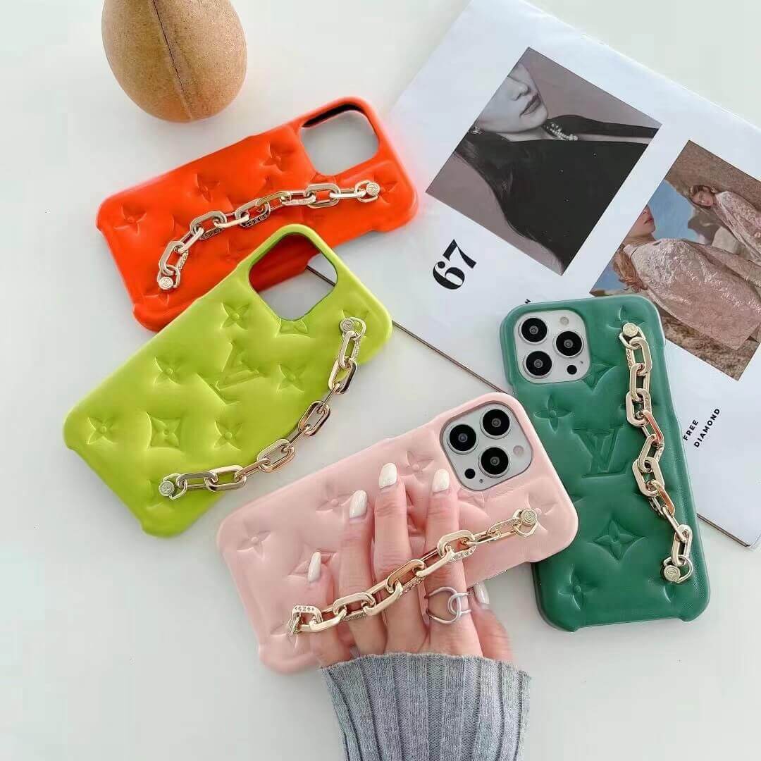 Fashionable iPhone 12 Pro Max Louis Vuitton Wrist Strap Band Embossing ...