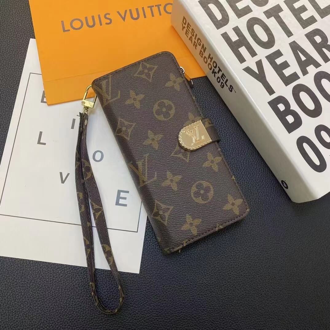 Louis Vuitton Zipper Wallet Folio Case for Samsung Galaxy S25 S22 S23 ...