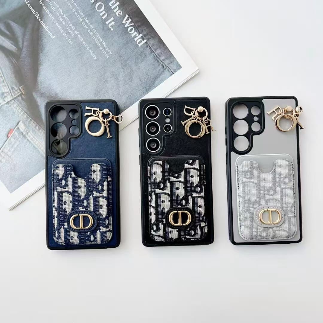 Premium Dior Card Holder Phone Case for Samsung Galaxy S25/ S24/ S23 ...