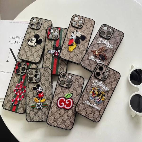 Handcrafted Premium Gucci Animal Embroidered Full Cover Phone Case ...