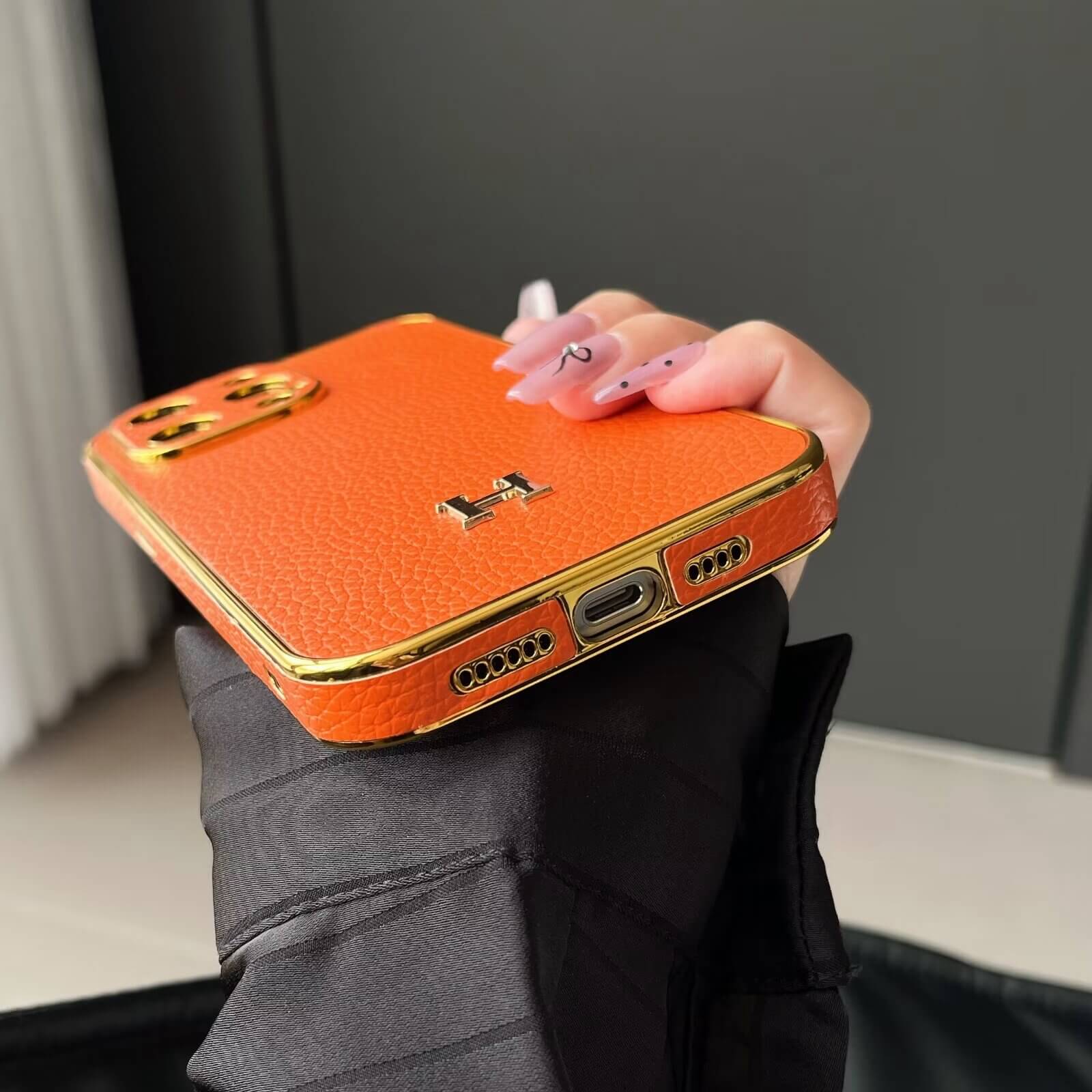 Must-Have Hermes Leather iPhone Case - Luxury Handcrafted Phone Cases