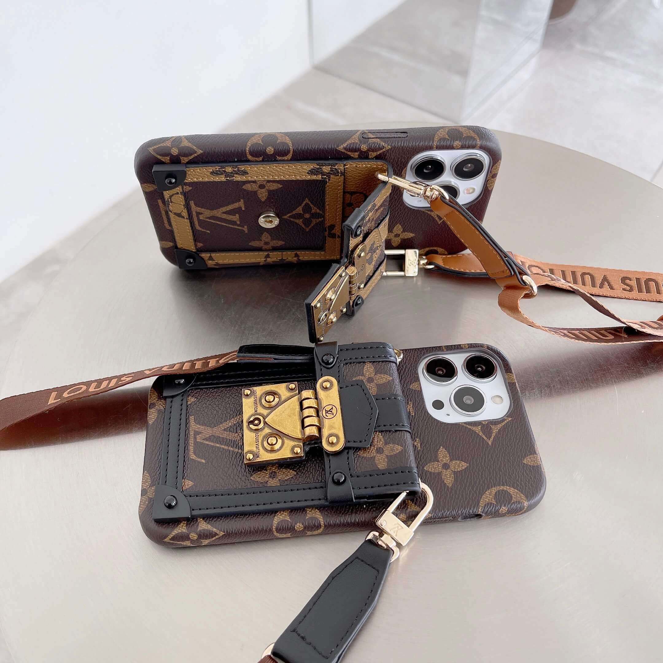 Crossbody Louis Vuitton Dauphine Lock Wallet Case for iPhone 16 Series ...