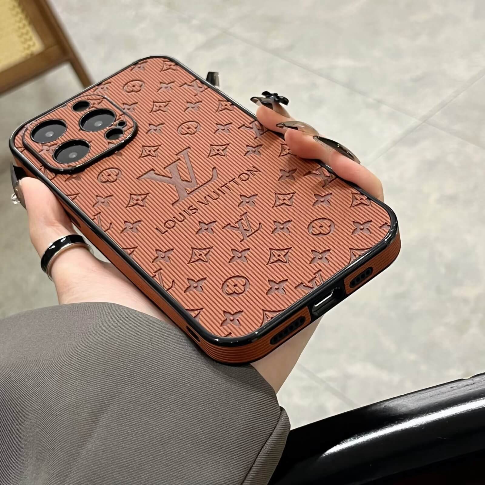 Louis Vuitton Empreinte Embossed Full Cover iPhone Case