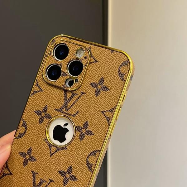 Louis Vuitton Monogram iPhone Case with Apple Logo Cutout