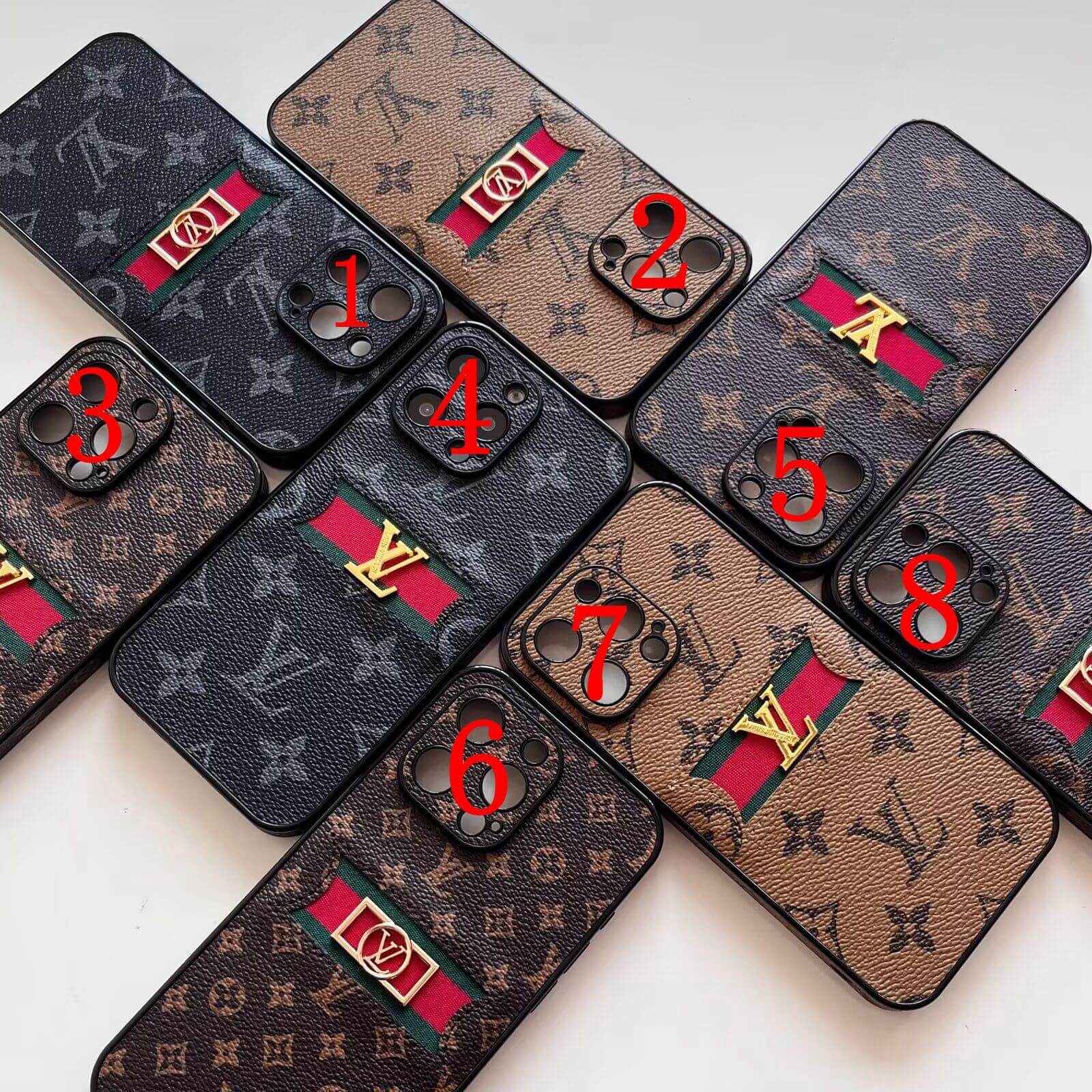 Fashionable Louis Vuitton Stripe Leather Thin iPhone Case - Luxury ...