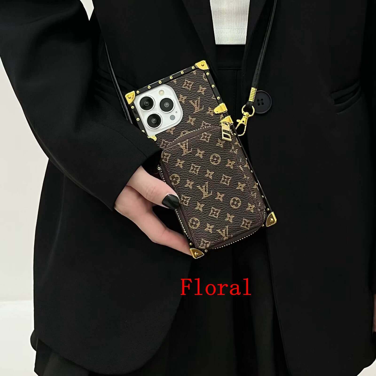 Louis Vuitton Eye Trunk Wallet Case for iPhone 17 16 15 14 13 12 11 Pro ...